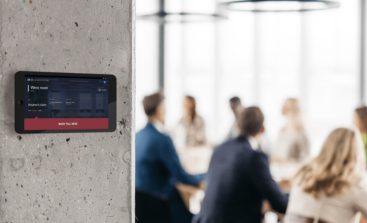 Free meeting room app for Tablet PC - Skyscraper for hybrid office